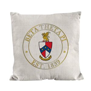 greekgear beta theta pi crest linen pillow