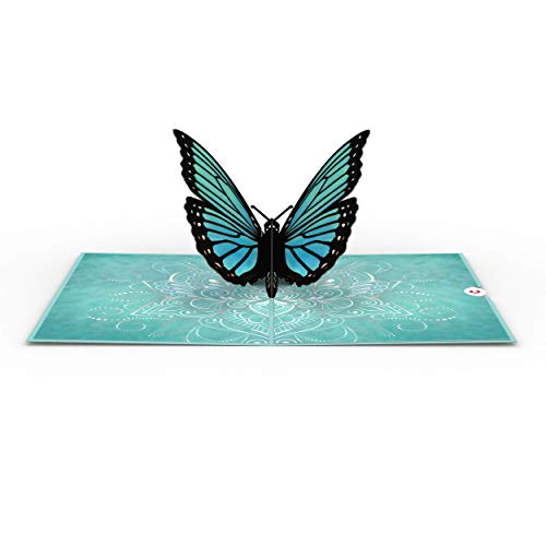 Lovepop Mother's Blue Morpho Pop Up Card - 3D Card, Card for Mom, Mom Birthday Card, Mother's Day Pop Up Card, Card for Wife, Greeting Card Pop Up, Butterfly Card, Nature Card