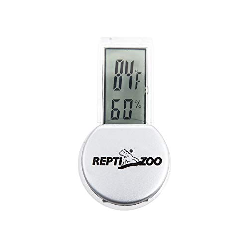 REPTI ZOO Reptile Thermometer Hygrometer with Suction Cup, Digital Thermometer Hygrometer for Reptile Rearing Box Terrarium Tank Bearded Dragon, Temperature & Humidity Gauge Fahrenheit (℉)