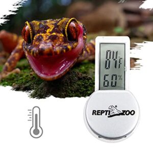 REPTI ZOO Reptile Thermometer Hygrometer with Suction Cup, Digital Thermometer Hygrometer for Reptile Rearing Box Terrarium Tank Bearded Dragon, Temperature & Humidity Gauge Fahrenheit (℉)