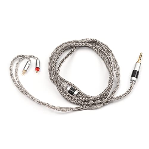 Linsoul Tripowin Zonie 16 Core Silver Plated Earphone Cable for BL03 TRN V90 V80 AS10 ZS10 ZS6 ES4 iems (2pin-0.78mm, 3.5mm, Grey)