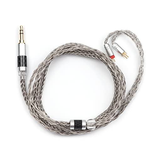 Linsoul Tripowin Zonie 16 Core Silver Plated Earphone Cable for BL03 TRN V90 V80 AS10 ZS10 ZS6 ES4 iems (2pin-0.78mm, 3.5mm, Grey)