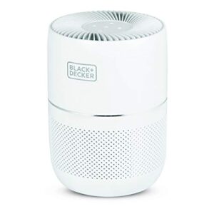 black+decker tabletop air purifier - 3-stage filtration system - hepa air purifiers for home