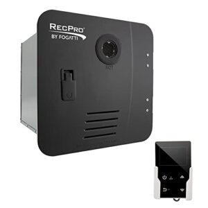 recpro rv tankless water heater | on demand hot water heater | gas water heater | remote control included (black)