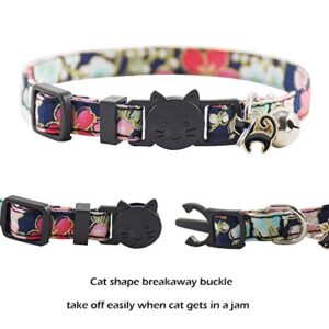 Bowtie Cat Collars Breakaway with Bell, Adjustable Cute Kitty Collars Safety Buckle Kitten Collar for Cat Puppy 7.5-11in (20)