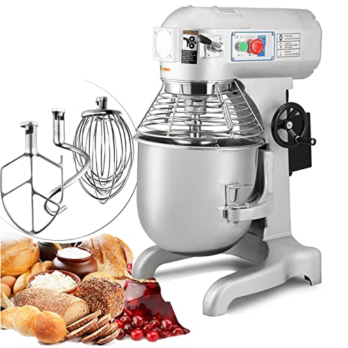 INTBUYING Commercial Food Mixer 11QT Stand Mixer Dough Kneading Machine Bowl Lift Double Commercial Mixer Counterop Mixer 110V