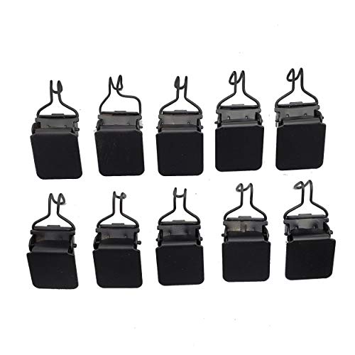 Small Tapestry Hangers (10 Pieces) Black Hook Based Clips for Wall Hanging Rugs and Paintings by Wise Linkers