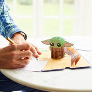 Lovepop Star Wars™ The Mandalorian™ The Child Pop Up Card, 5x7-3D Greeting Card, Father's Day Card, Baby Yoda Like Creature, Card for Husband, Birthday Card for Kids