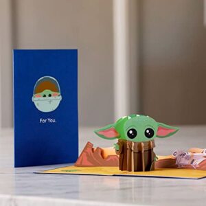 Lovepop Star Wars™ The Mandalorian™ The Child Pop Up Card, 5x7-3D Greeting Card, Father's Day Card, Baby Yoda Like Creature, Card for Husband, Birthday Card for Kids