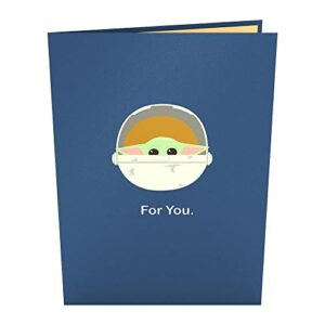 Lovepop Star Wars™ The Mandalorian™ The Child Pop Up Card, 5x7-3D Greeting Card, Father's Day Card, Baby Yoda Like Creature, Card for Husband, Birthday Card for Kids