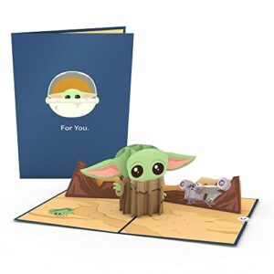 Lovepop Star Wars™ The Mandalorian™ The Child Pop Up Card, 5x7-3D Greeting Card, Father's Day Card, Baby Yoda Like Creature, Card for Husband, Birthday Card for Kids