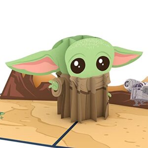 Lovepop Star Wars™ The Mandalorian™ The Child Pop Up Card, 5x7-3D Greeting Card, Father's Day Card, Baby Yoda Like Creature, Card for Husband, Birthday Card for Kids