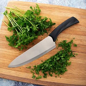 Rada Cutlery Anthem Series French Chef Knife Stainless Steel Blade with Ergonomic Black Resin Handle, 13-3/8 Inches