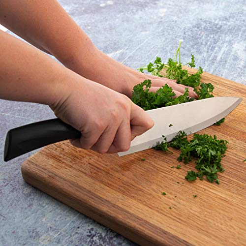 Rada Cutlery Anthem Series French Chef Knife Stainless Steel Blade with Ergonomic Black Resin Handle, 13-3/8 Inches