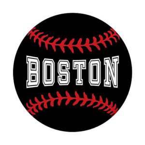 Baseball Ball Graphics on Black: Sports - Boston PopSockets PopGrip: Swappable Grip for Phones & Tablets