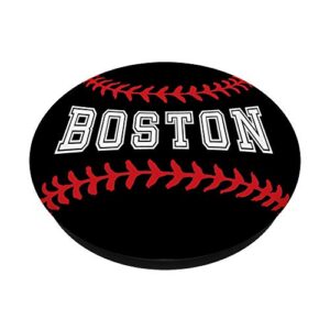 Baseball Ball Graphics on Black: Sports - Boston PopSockets PopGrip: Swappable Grip for Phones & Tablets