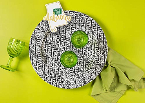 HAPPY EVERYTHING! Black Small Dot Big Entertaining Platter