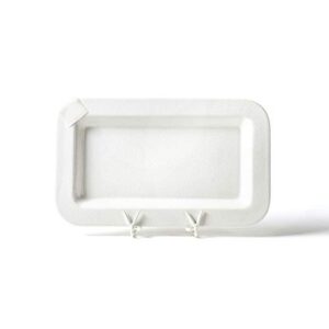 happy everything! white small dot mini entertaining rectangle platter