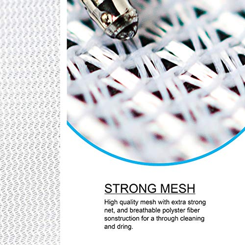 TENRAI Mesh Laundry Bag-3 XL(20'' X 24''),Use YKK Zipper, Have Hanger Loops, Wash-Organizer for Clothes,Jackets,Bedding Linens,Stuffed Toys,Pet Blanket （White QS）