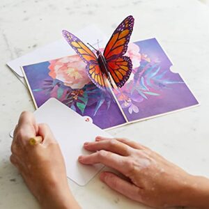 Lovepop Monarch Butterfly Pop Up Card, 5x7-3D Greeting Card, Birthday Pop Up Card, Spring & Nature Card, Card for Mom or Wife, Pop Up Anniversary Card, Thinking of You