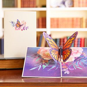 Lovepop Monarch Butterfly Pop Up Card, 5x7-3D Greeting Card, Birthday Pop Up Card, Spring & Nature Card, Card for Mom or Wife, Pop Up Anniversary Card, Thinking of You