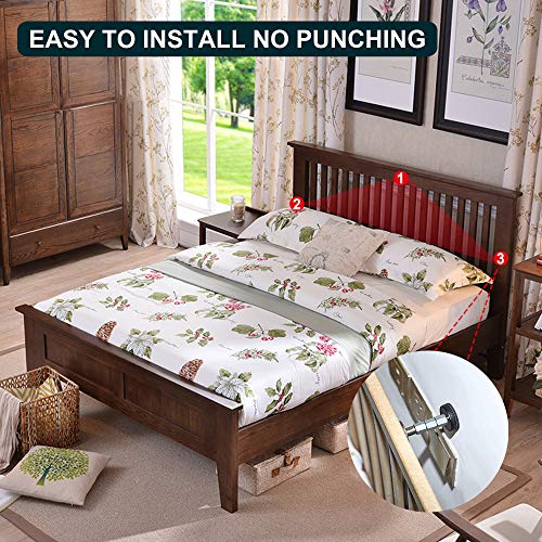 Krisler Adjustable Threaded Bed Frame Anti-Shake Tool, Headboard Stoppers, Bedside Headboards Prevent loosening Anti-Shake Fixer, Easy Install (30-112mm)