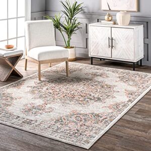 nuloom helios distressed area rug, 10' x 14', beige