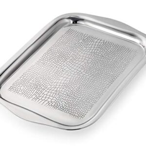 Elegant Serving Tray, Whiskey Tray Ideal for Bathroom Tray, Perfume Tray, Bar Tray, Coffee Table Tray and Vanity Tray - Stainless Steel Tray