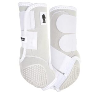 classic equine flexion by legacy2 front support boots, white, medium