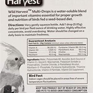 Wild Harvest 8-in-1 MULTI-DROPS for ALL BIRDS • HIGH-POTENCY VITAMIN SUPPLEMENT 29g