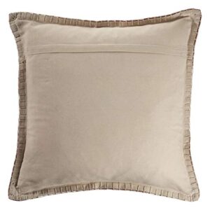 LR Home Clay Throw Pillow with Embroidered Edges Area Rug, 24" x 24"