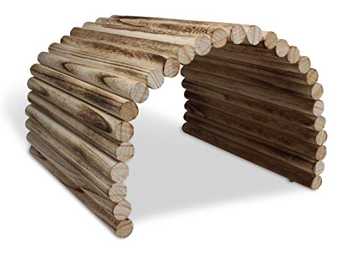 Flexible Wood Hideout - Extra Large - House, Tunnel, Ramp, Bridge, Tube for Guinea Pigs, Ferrets, Hedgehogs, Chinchillas, Small Rabbits, and Other Small Animals - Accessories, Toys, and Supplies