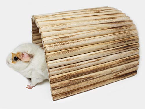 Flexible Wood Hideout - Extra Large - House, Tunnel, Ramp, Bridge, Tube for Guinea Pigs, Ferrets, Hedgehogs, Chinchillas, Small Rabbits, and Other Small Animals - Accessories, Toys, and Supplies