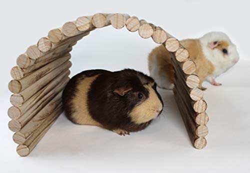 Flexible Wood Hideout - Extra Large - House, Tunnel, Ramp, Bridge, Tube for Guinea Pigs, Ferrets, Hedgehogs, Chinchillas, Small Rabbits, and Other Small Animals - Accessories, Toys, and Supplies