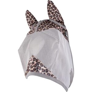 cashel crusader designer horse fly mask with ears, leopard, horse