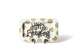 happy everything! neutral dot mini rectangle platter