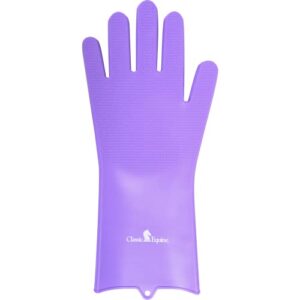 Classic Equine Wash Gloves, Purple