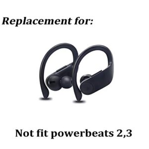 Replacement Eartips Silicone Earbuds Buds Set for Powerbeats Pro Beats Wireless Earphone Headphones,4 Pair (Black)