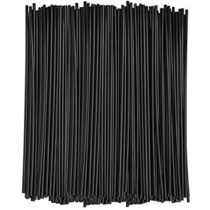 [1000 bulk pack] 7 inch plastic sip stirrers/straws - disposable stir sticks for coffee & cocktail - black