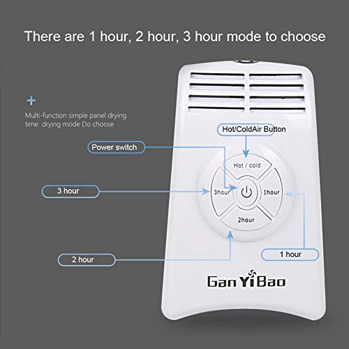 Portable Dryer Clothes and Shoe Drying Hanger Foldable Electric Clothes Dryer with Cold/Hot Drying and Timer for Underwear Suit and Baby Clothes Drying Apartment Travel and Laundry Room 110-240V