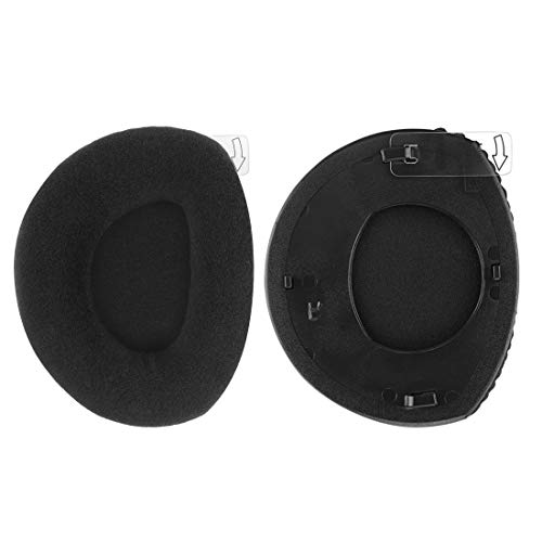 Geekria Comfort Velour Replacement Ear Pads for Sennheiser RS160, HDR160, RS170, HDR170, RS180, HDR180, Headphones Earpads, Headset Ear Cushion Repair Parts (Black)