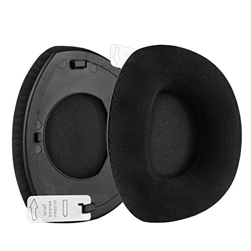 Geekria Comfort Velour Replacement Ear Pads for Sennheiser RS160, HDR160, RS170, HDR170, RS180, HDR180, Headphones Earpads, Headset Ear Cushion Repair Parts (Black)