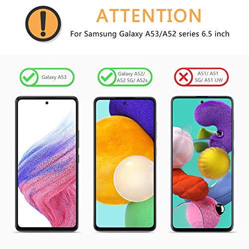 OMOTON [4 Pack] Screen Protector Compatible with Samsung Galaxy A53 5G - Easy Installation/Bubble Free/Tempered Glass for Galaxy A53/ A52 Series