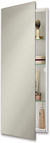 Jensen 735P34WHG 12" X 36" Pillar Medicine Cabinet with Polished Mirror White