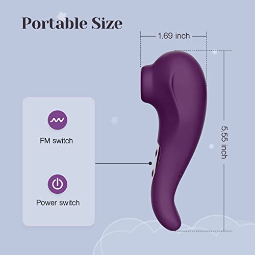 Tracy's Dog Clitoral Sucking Vibrator for Clit Nipple Stimulation with 10 Suction Modes, Adult Oral Sex Toys for Women Couples (P.Cat)