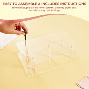 Cal's Cake Pops Premium 24 Hole (2 Dozen) Large Cake Pop Display Stand | Wider Spacing & Holes | Extra Support for 6'' OR 8'' Cake Pop Sticks, Clear