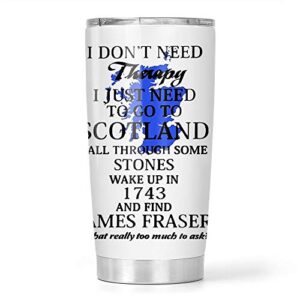 outlander merch stainless steel tumbler 20oz travel mug