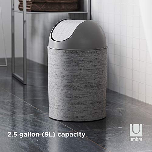 Umbra Mezzo Waste Can, 1, Greywood