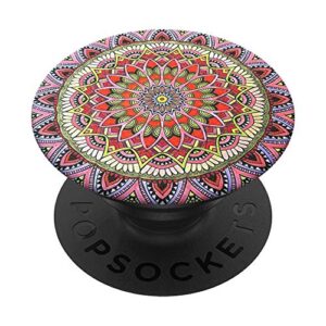 pink mandala pop mount socket cute designed divine mandala popsockets grip and stand for phones and tablets