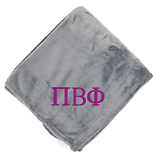 Go Greek Chic Pi Beta Phi Embroidered Plush Throw Blanket